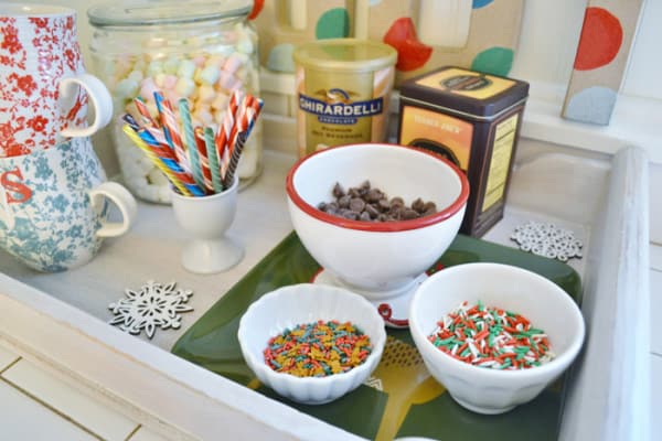 hot chocolate station for the holidays