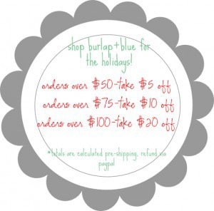 handmade gift ideas (plus a coupon) from burlap+blue