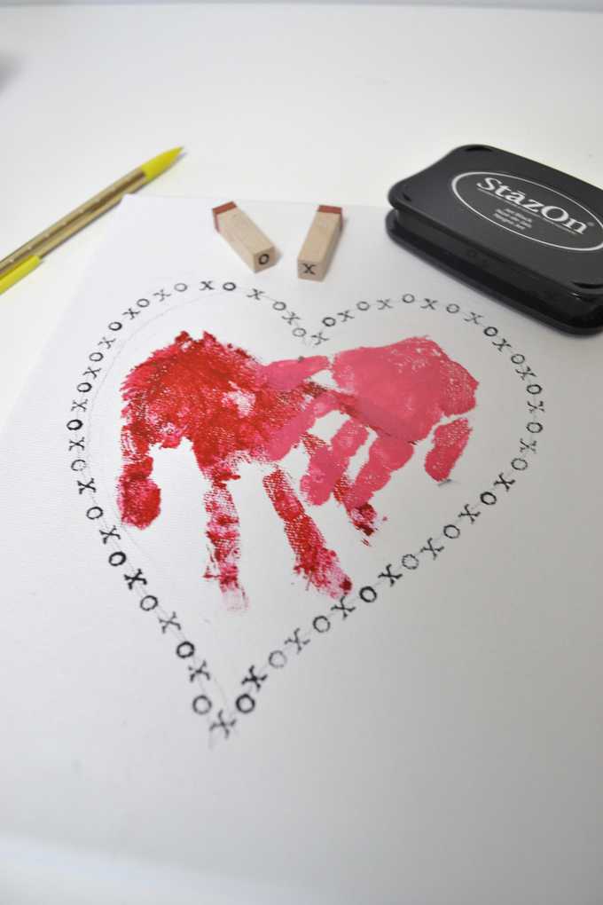 DIY Handprint Heart Valentine
