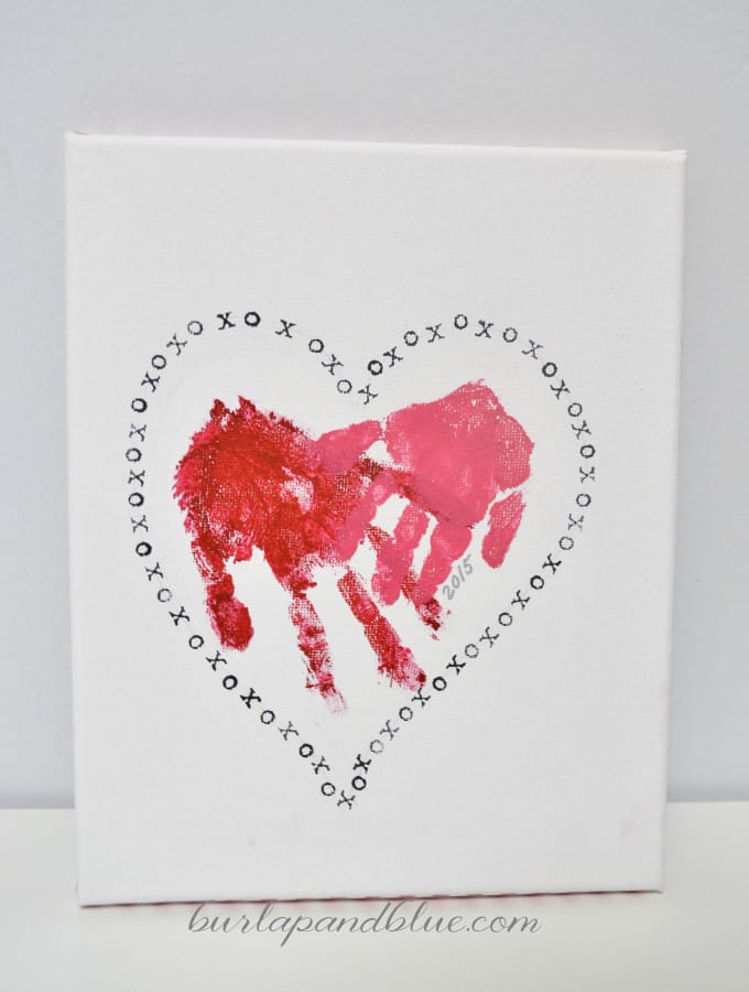 DIY Handprint Heart Valentine