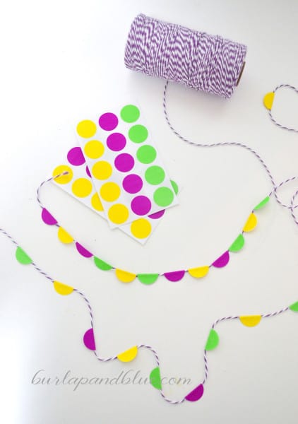 Dot Sticker Scalloped Garland