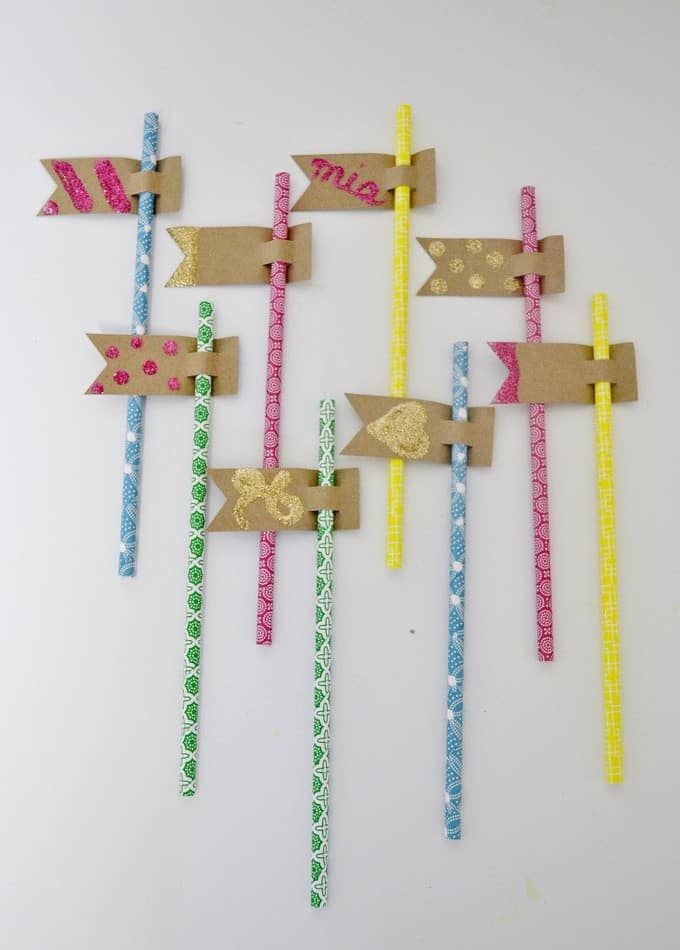 Paper Straw Flags