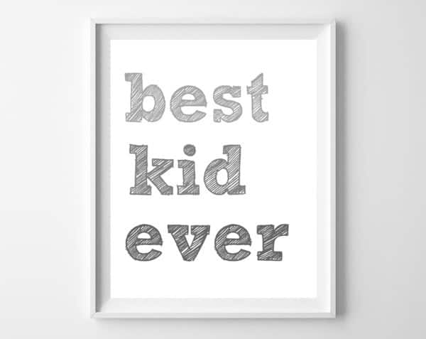 Best Kid Ever Free Printable