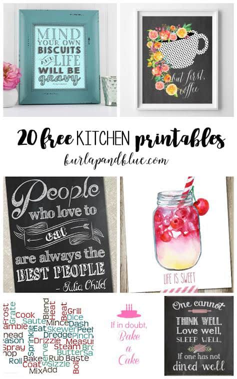 Printable Wall Art For The Kitchen 