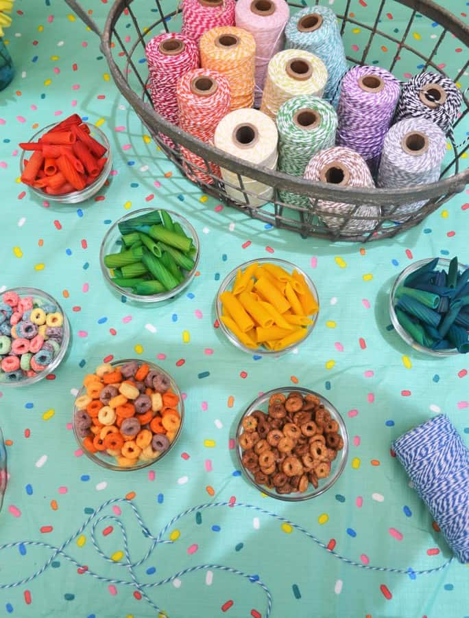 How to Dye Pasta + Make Noodle Necklaces