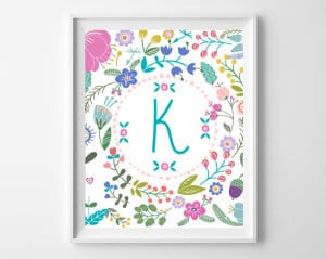 Floral Art {Free Floral Alphabet Printables}