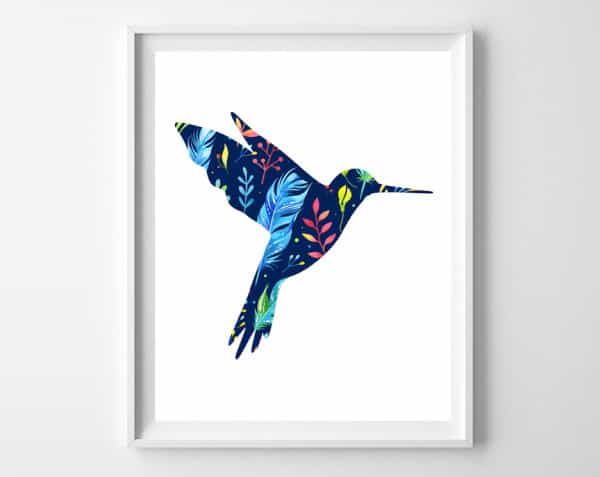 hummingbird art {3 free printable designs}