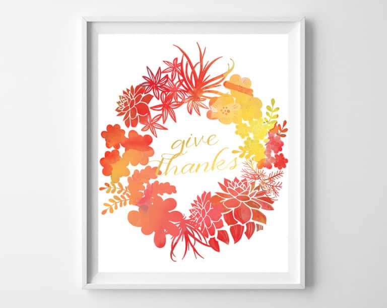 give thanks {free printable}