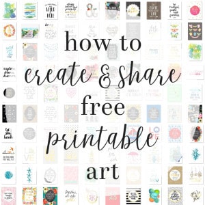how to create free printables