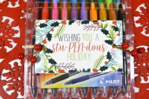 teacher Christmas gift idea with free printable tags