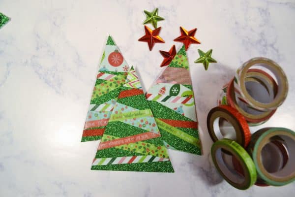 Make Paper Christmas Trees {With Washi Tape}