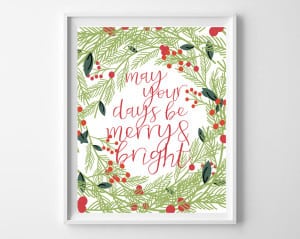 free christmas printables {merry & bright}