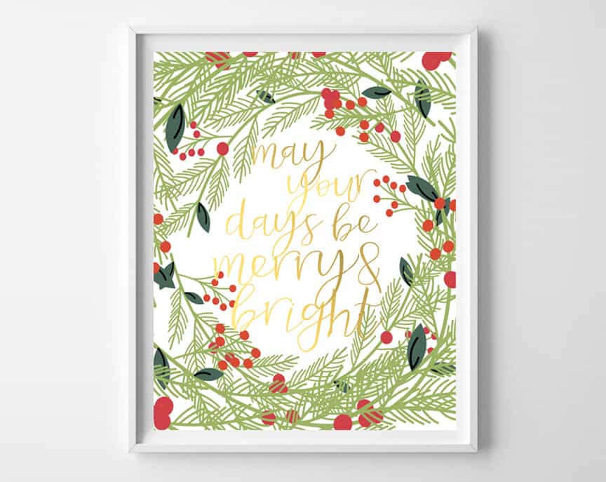 free christmas printables {merry & bright}
