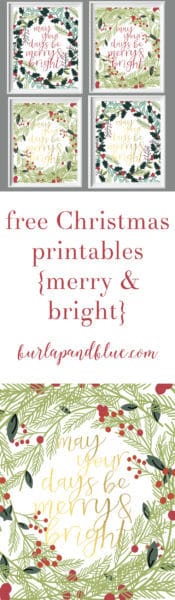free christmas printables {merry & bright}
