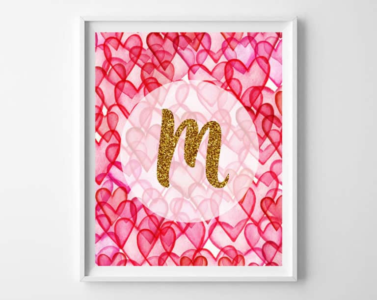 valentine's day art {free alphabet printables}