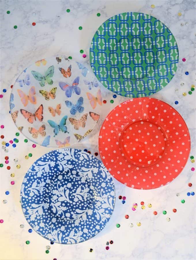 Decoupage Plates {How to Mod Podge Plates with Tissue Paper}