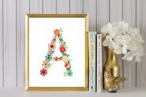 Floral Art {Free Floral Alphabet Printables}