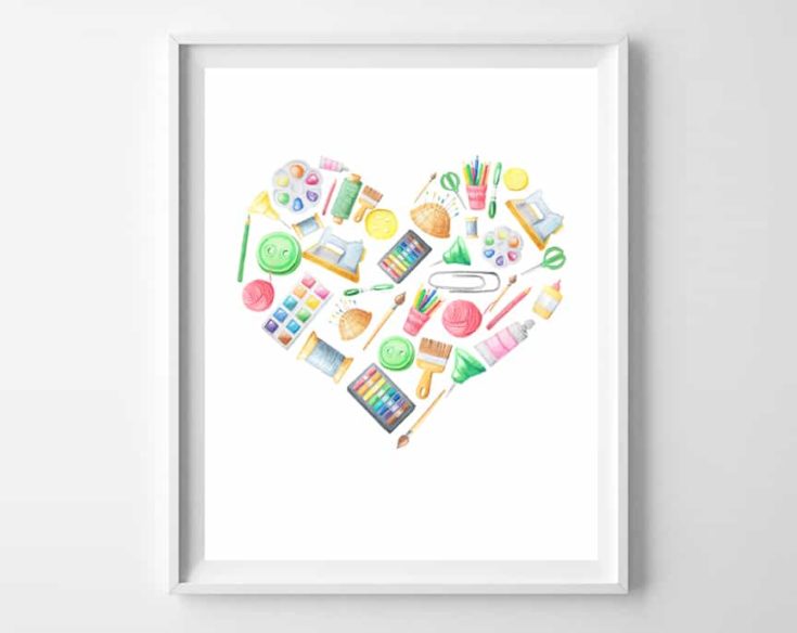 Watercolor Art Supply Free Printables