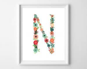 Floral Art {Free Floral Alphabet Printables}