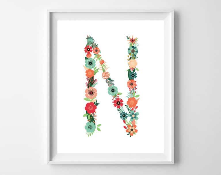Floral Art {Free Floral Alphabet Printables}