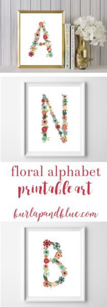 Floral Art {Free Floral Alphabet Printables}