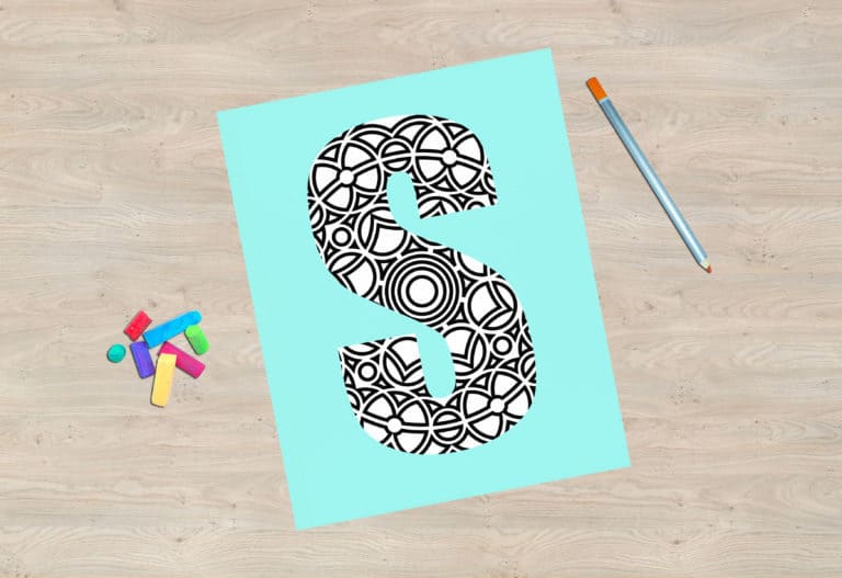 Free Printable Coloring Sheets {all 26 initials available}