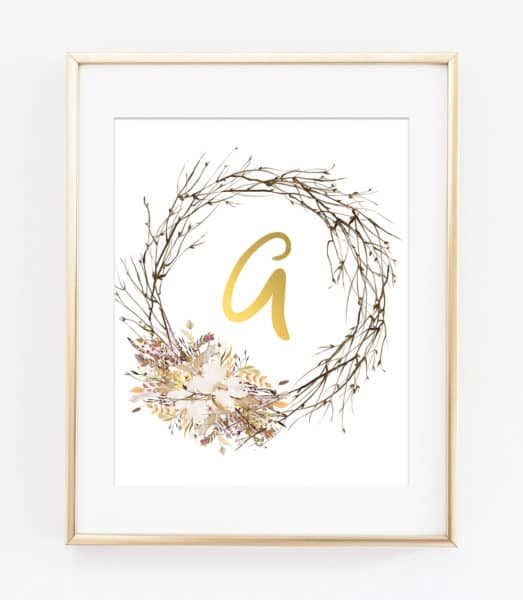 Name Art and Alphabet Printables {Free Printable Art}