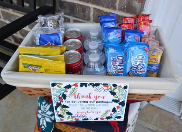 Holiday Thank You Basket for Delivery Drivers