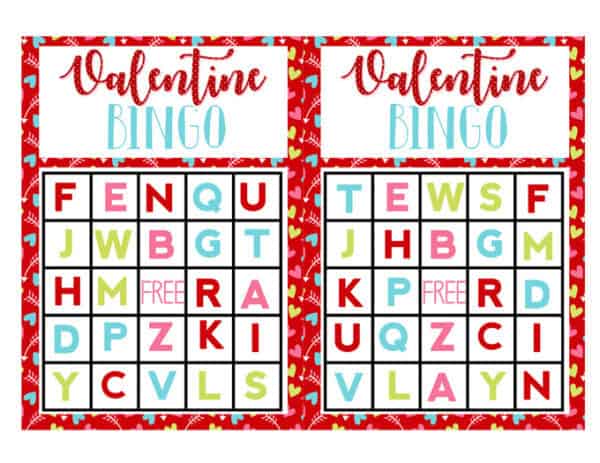 Valentine's Activities for Preschoolers {Alphabet Bingo Free Printable}