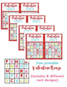 Valentine's Activities for Preschoolers {Alphabet Bingo Free Printable}