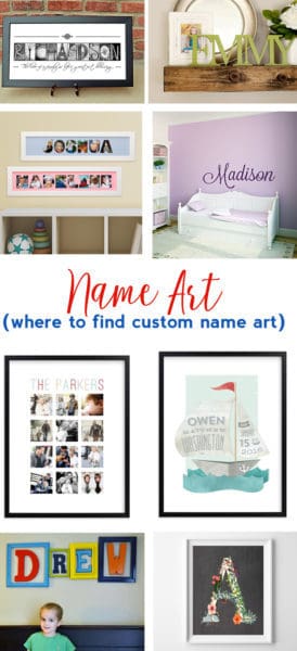 My Name Art {20 Sources for Personalized Name Art Products}