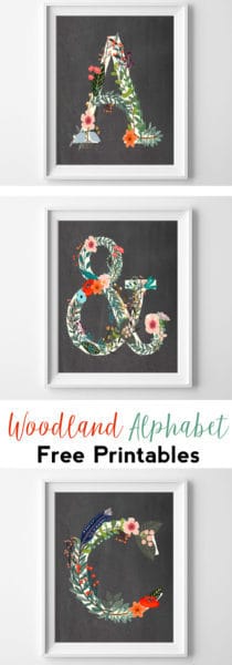 Letter Art {Woodland Alphabet Free Printables}