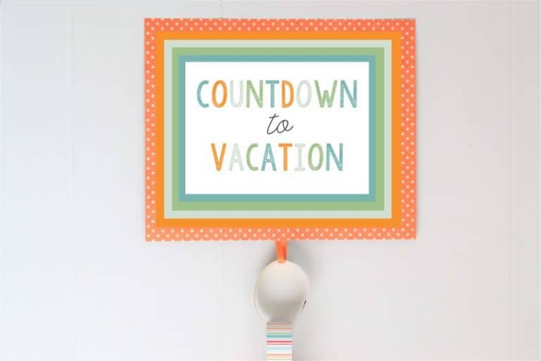 COUNTDOWN TO VACATION FREE PRINTABLES {A Fun Idea for Kids!}