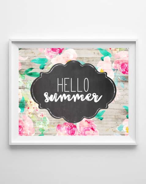 Free Summer Printable Art {Rustic Floral Wall Art}
