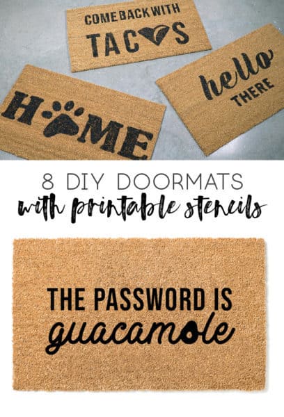 DIY Front Door Mat Ideas...With Stencils!