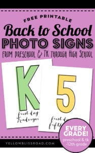 First Day of School Signs (And Other Fun Back to School Ideas!)