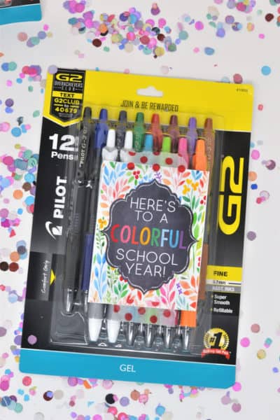 Easy Teacher Gift Idea {FREE Here's to a Colorful School Year Printable ...