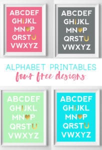 Alphabet Printables {four color options}