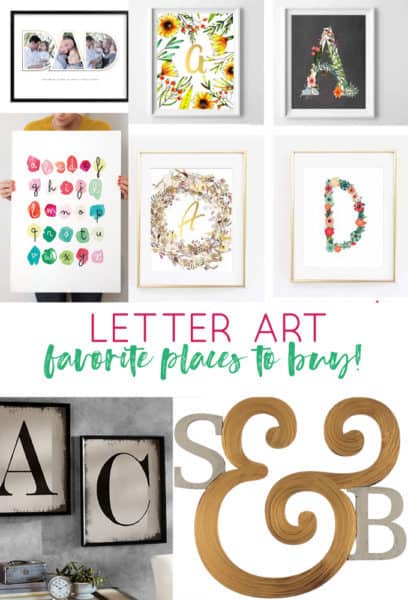 Letter Art {My Favorite Sources for Personalized Letter and Name Art}