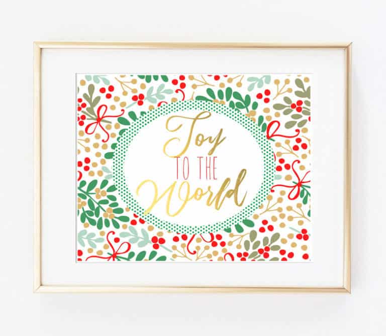 Free Holiday Printables {Joy to the World & Most Wonderful Time of the ...