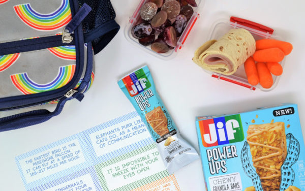 making lunch easier with Jif® Power Ups™ and free lunchbox facts printable