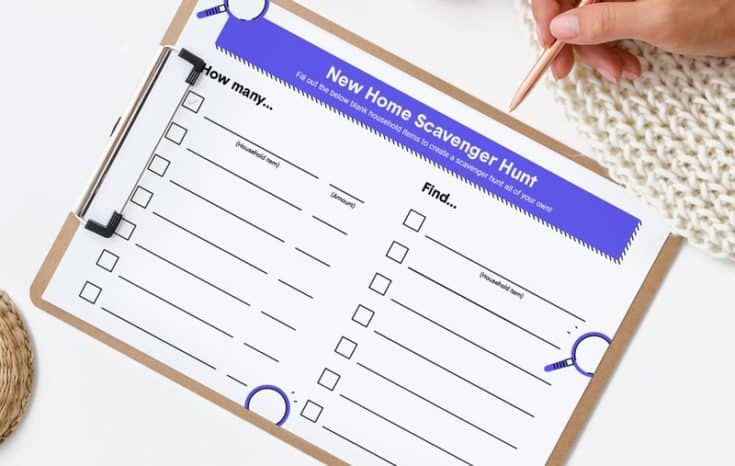 Free New Home Scavenger Hunt Printables