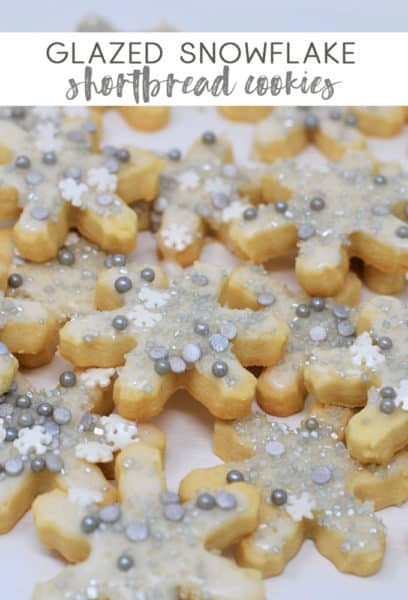 Glazed Snowflake Shortbread Cookies {a Recipe}