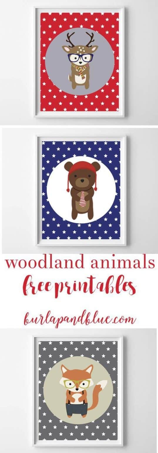 Free Woodland Animals Matching Game