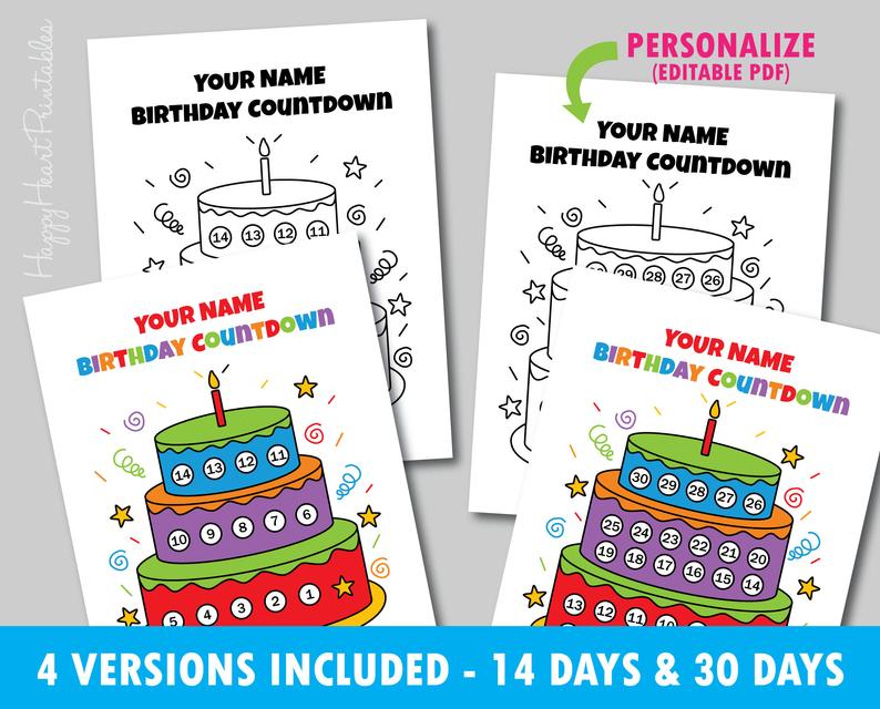 Birthday Countdown Ideas {Countdown Calendar Products and DIYs}