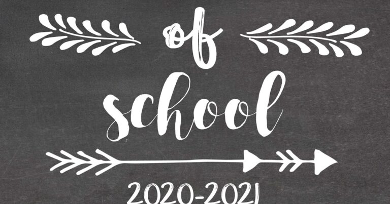 Free Printable First Day of School Signs {2020-2021}