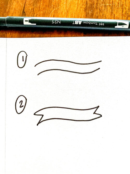 How to Draw a Banner {Sharing Step by Step Instructions for Four Banners}