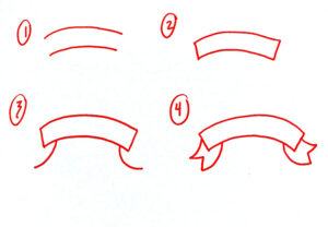 How to Draw a Banner {Sharing Step by Step Instructions for Four Banners}