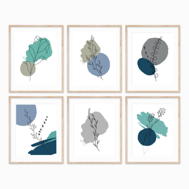 Free Botanical Printables {Modern Botanical Line Drawings Printable Art}