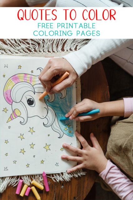 Coloring Quotes - Free Quotes Adult Coloring Pages